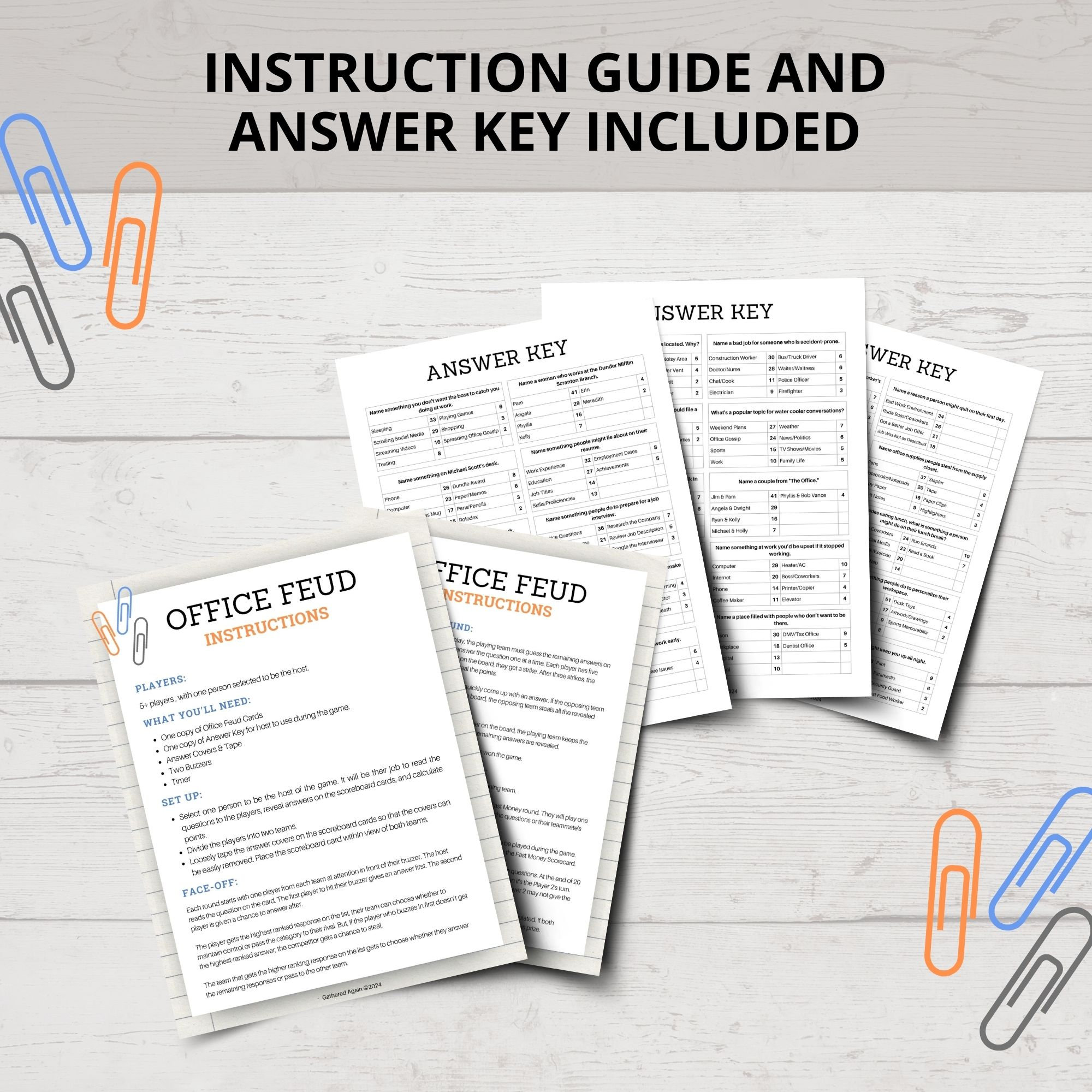 Office Edition Feud Game | Printable Office Family Feud-style Game ...