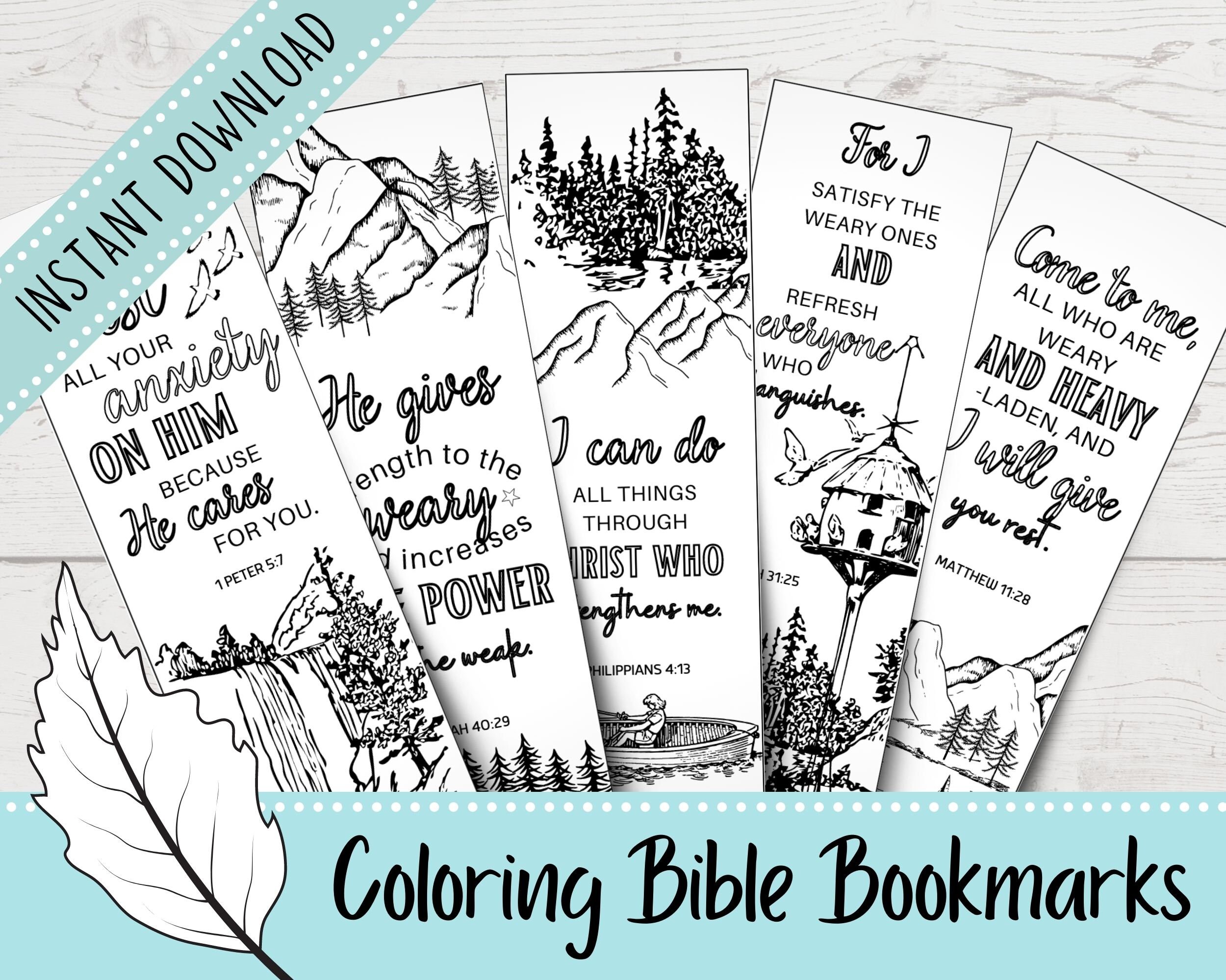 Color Your Own Bookmarks | Bible Verse Book Markers | Christian ...
