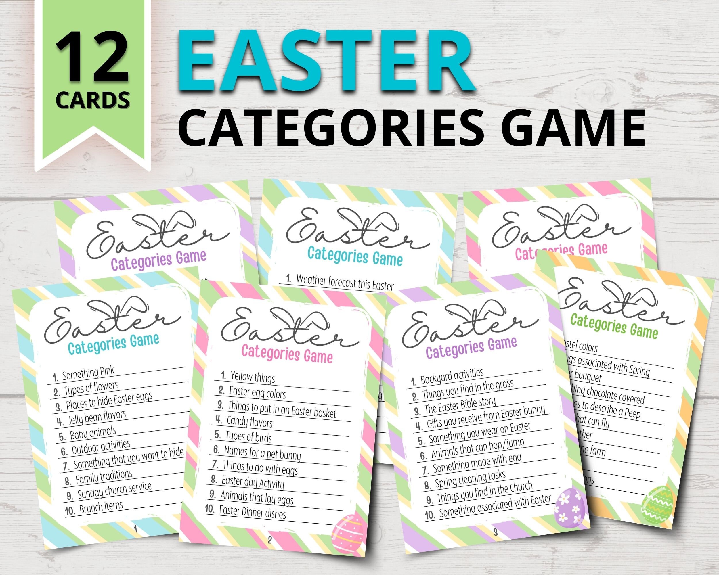 Easter Categories Game | Easter Scattergories-inspired Game | Printable ...