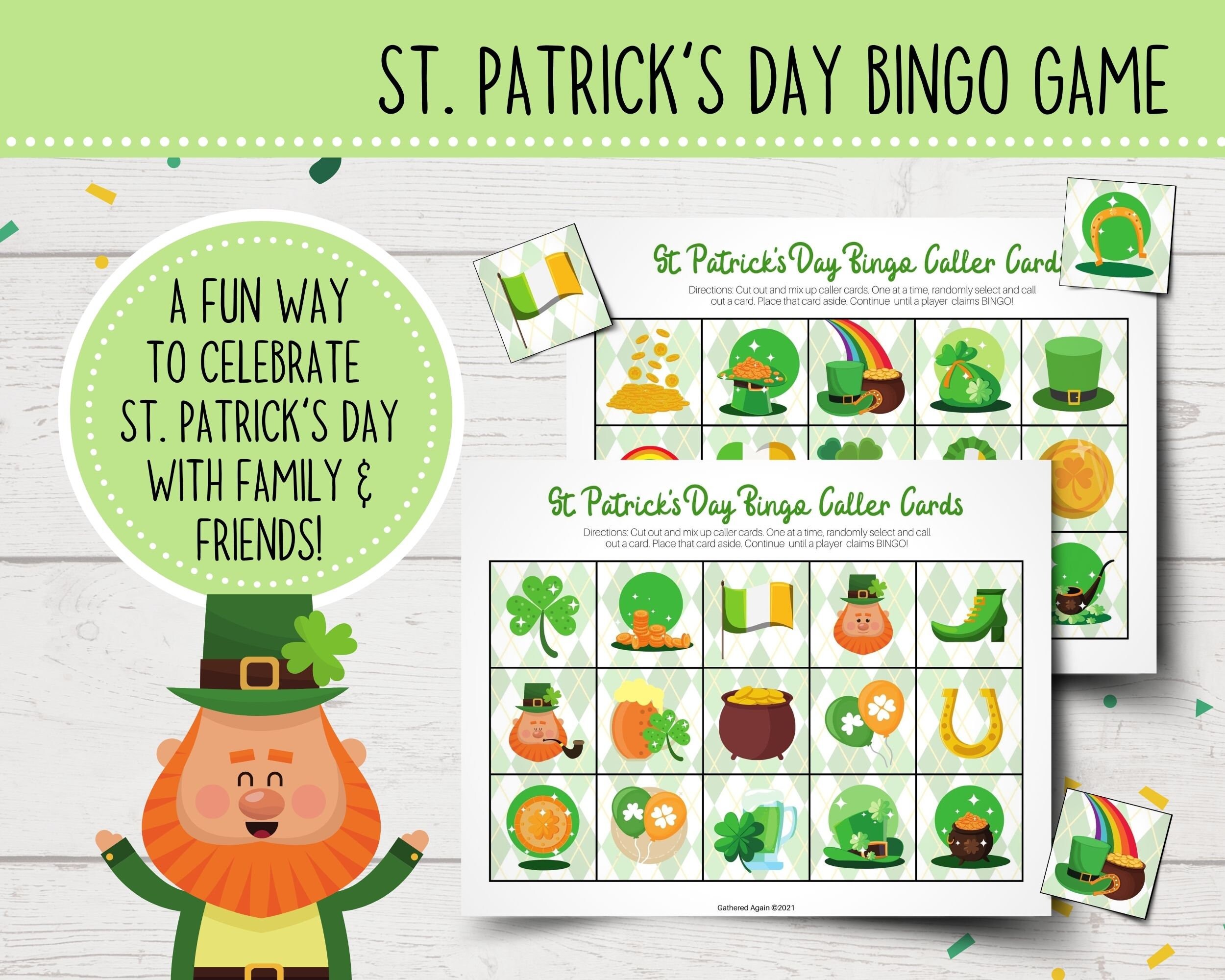 St. Patrick's Day Bingo Game| St. Patrick's Day Party Games | Bingo for ...