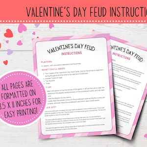 Printable Valentine's Day Feud Game | Valentine's Day Family Feud-style ...