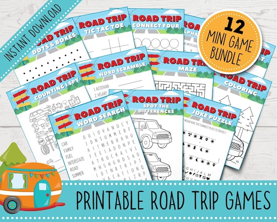 Printable Road Trip Games Bundle Road Trip Games for Kids - Etsy