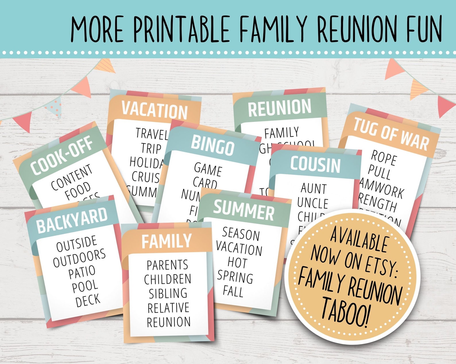 Printable Family Reunion Conversation Starters | Family Reunion ...
