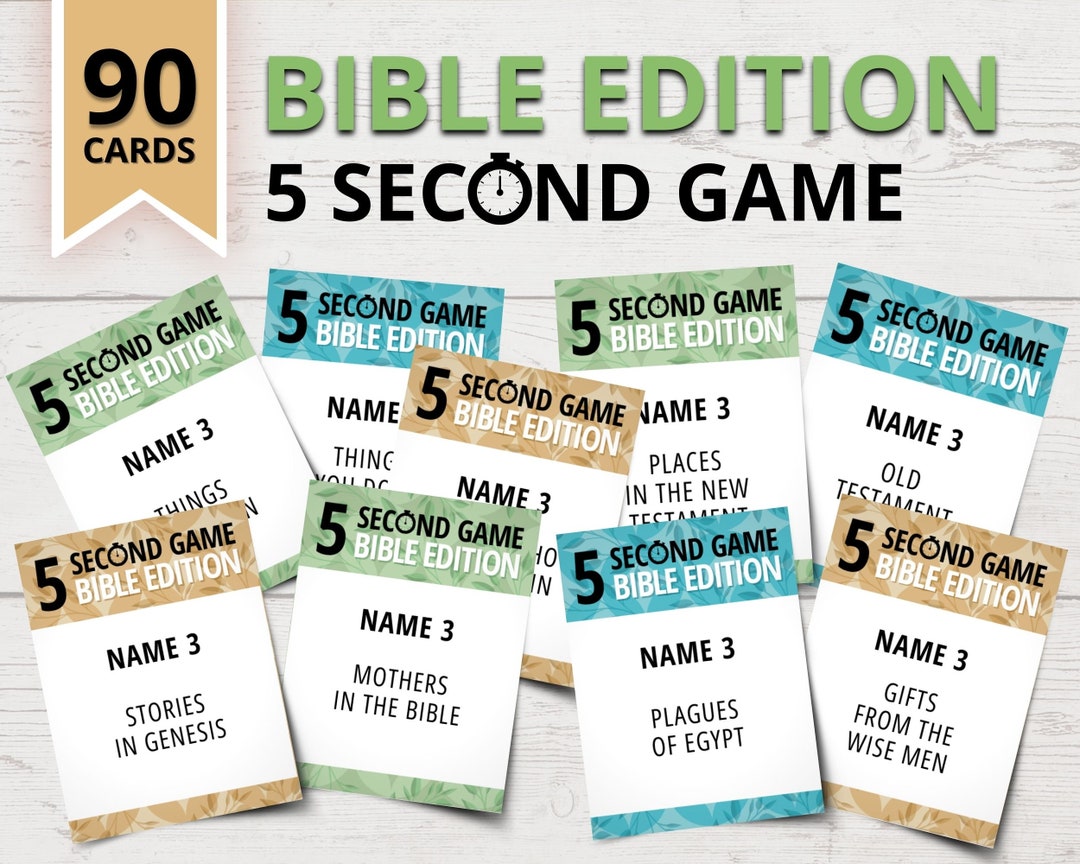 Christian Bible 5 Second Game | Bible Edition 5 Second Game | Bible ...
