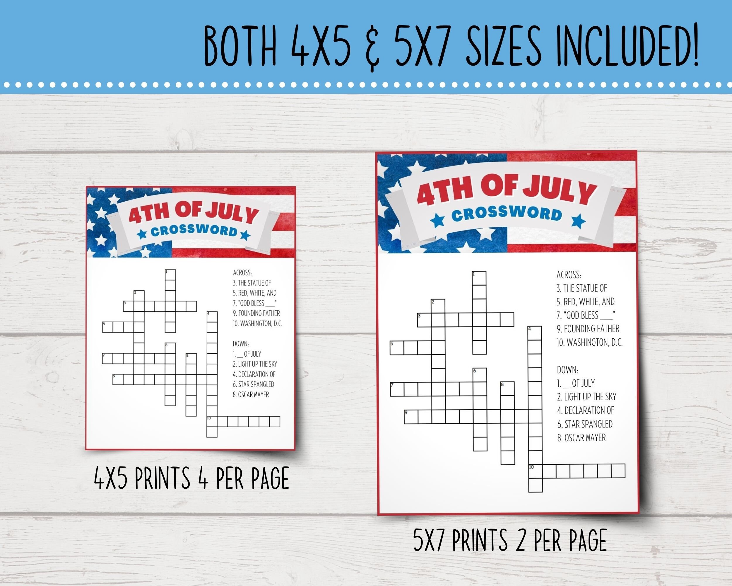 Printable 4th of July Games for Kids Printable Fourth of July Party ...