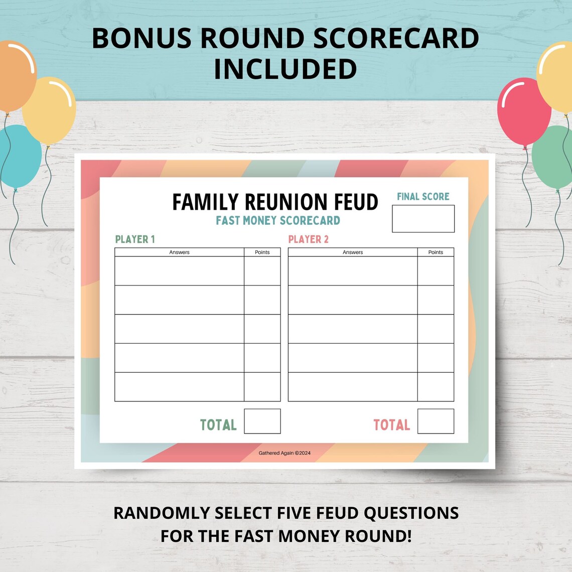 XL Poster-size Family Reunion Feud Game Family Reunion Family Feud ...