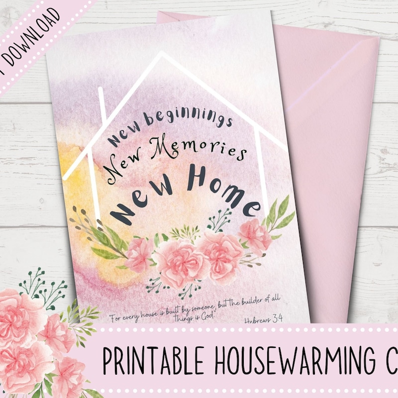 Printable Card New House - Etsy