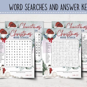 Christmas Word Search Bundle | Christmas Puzzles | Printable Winter ...