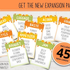 Thanksgiving Forbidden Word Game | Thanksgiving Taboo-style Game ...