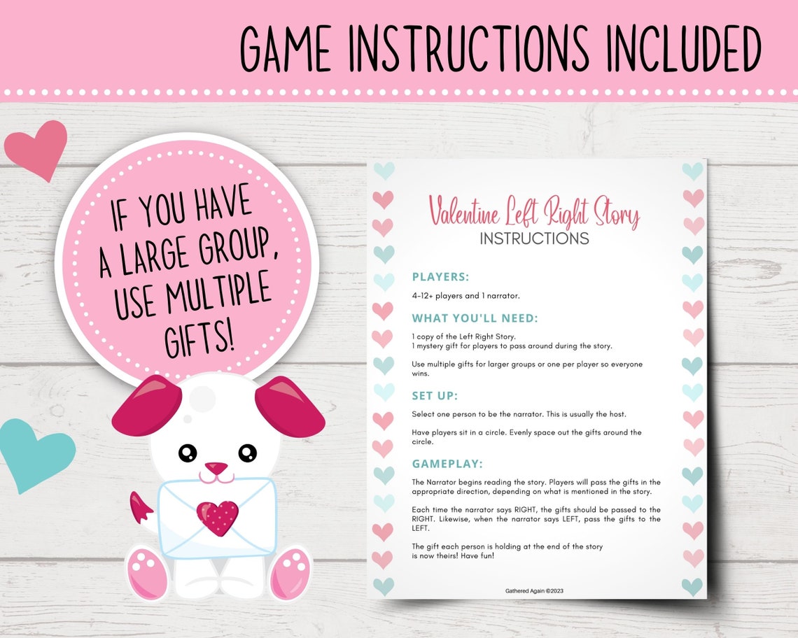 My Puppy Valentine Left Right Game | Valentine's Day Left Right Story ...
