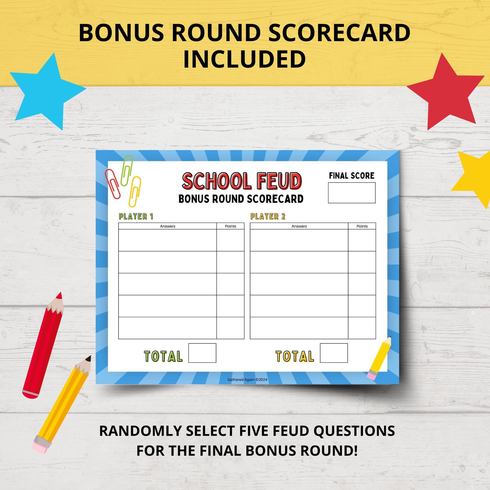 School Edition Feud Game | Classroom Family Feud-style Game | Party ...