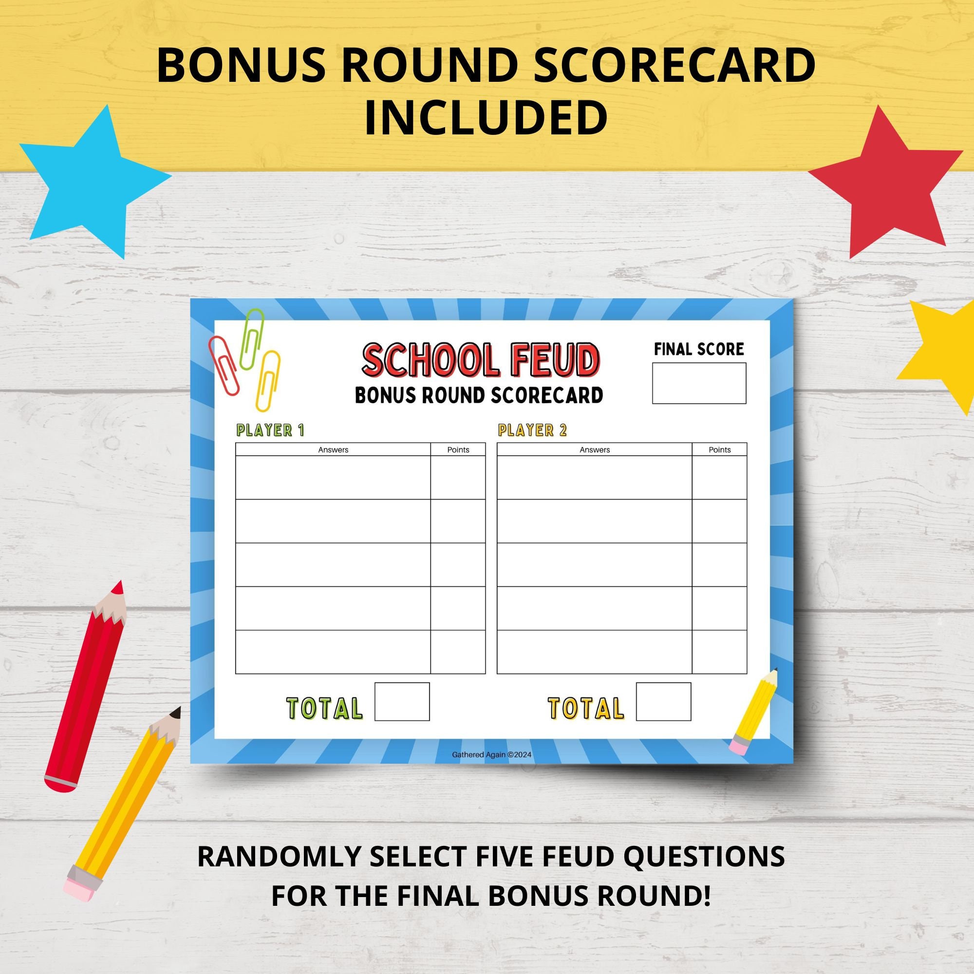 School Edition Feud Game | Classroom Family Feud-style Game | Party ...