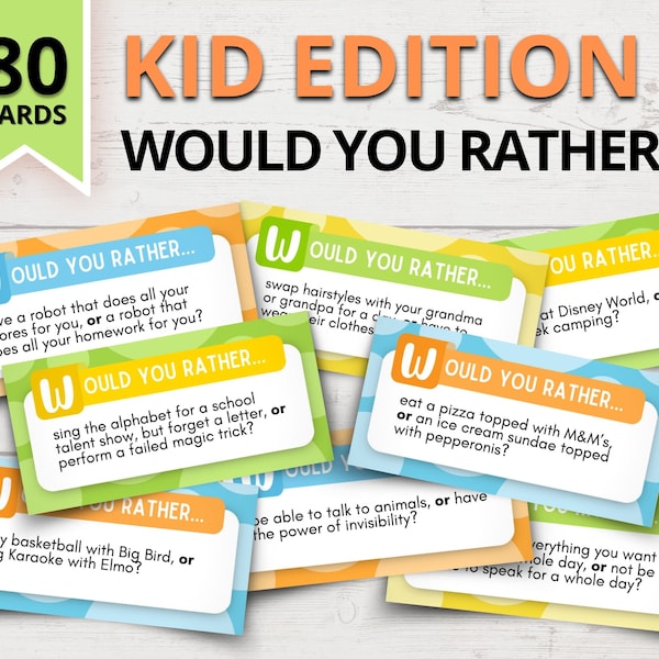 Would Be Rather Birthday Game - Etsy