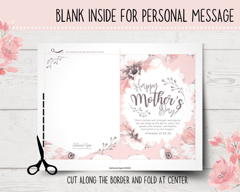 Printable Mother's Day Card Christian Mother's Day Card Proverbs 31 ...