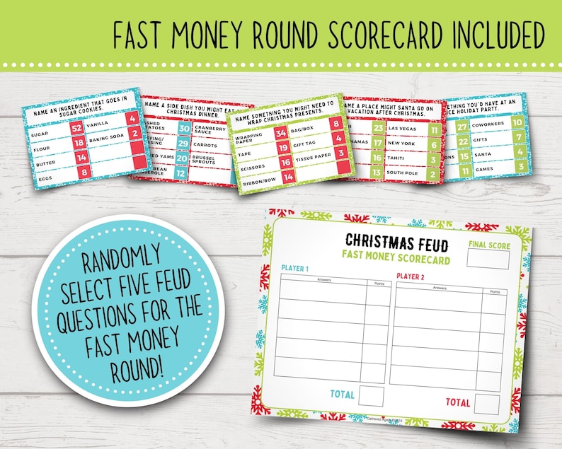 Printable Christmas Feud Game Printable Christmas Family - Etsy