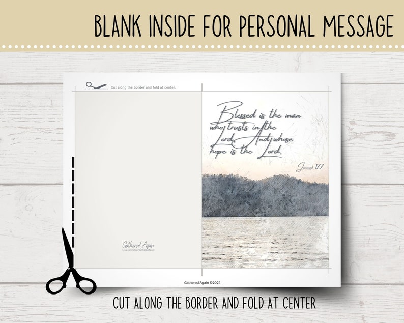 Printable Christian Card for Men | Jeremiah 17:7 | Christian Father's ...