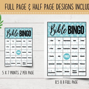 Books of the Bible Bingo Cards | Church Bingo Game | Christian Bingo ...