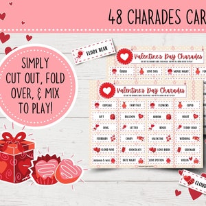 Valentine's Day Charades Game | Valentine's Day Guesstures | Valentine ...