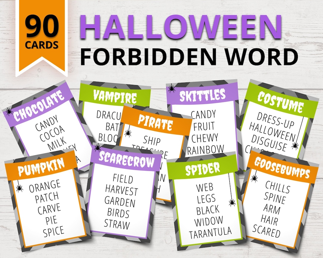 Halloween Forbidden Word Game | Halloween Taboo-style Game | Printable ...