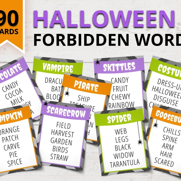 Halloween Taboo Games - Etsy