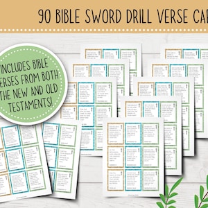 Printable Bible Sword Drills | Bible Sword Drill Verses | Bible Verse ...