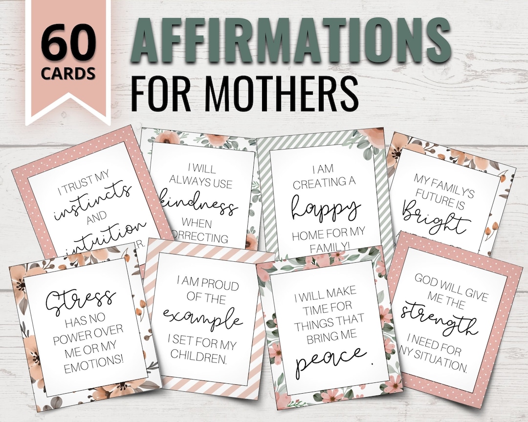 Christian Affirmation Cards for Moms | Positive Affirmations for ...