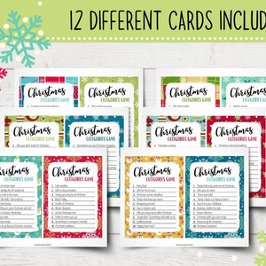 Christmas Categories Game | Christmas Scattergories-inspired Game ...