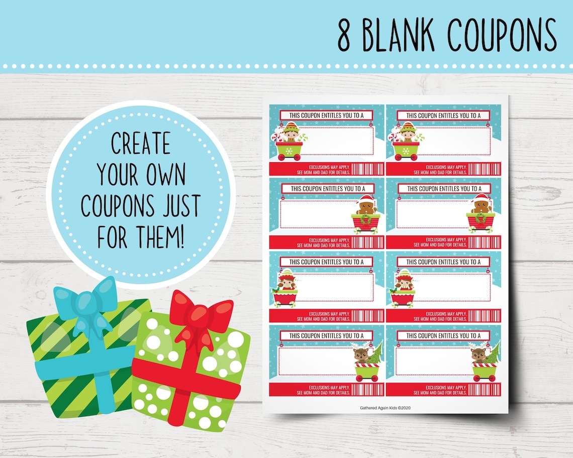 Printable Christmas Coupons for Kids Printable Stocking | Etsy
