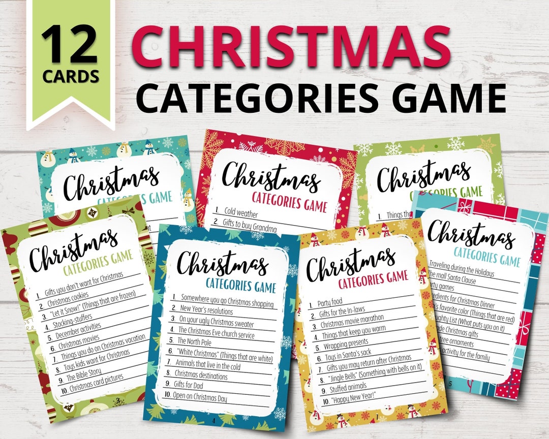 Christmas Categories Game | Christmas Scattergories-inspired Game ...