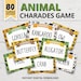 Animal Charades Game | Printable Animal Charades Cards | Charades Words ...