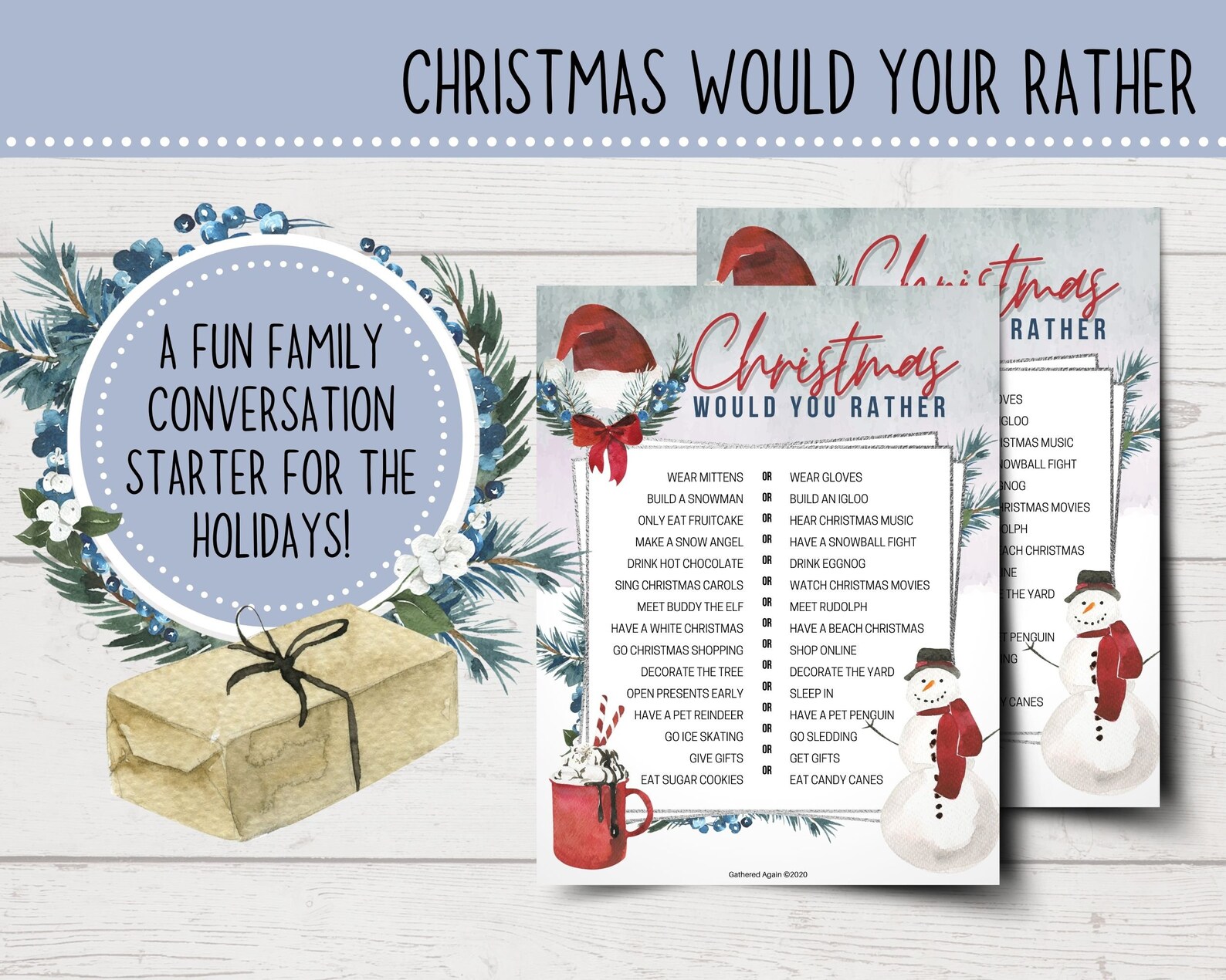 Christmas Would You Rather Game | Christmas Party Games | Christmas ...