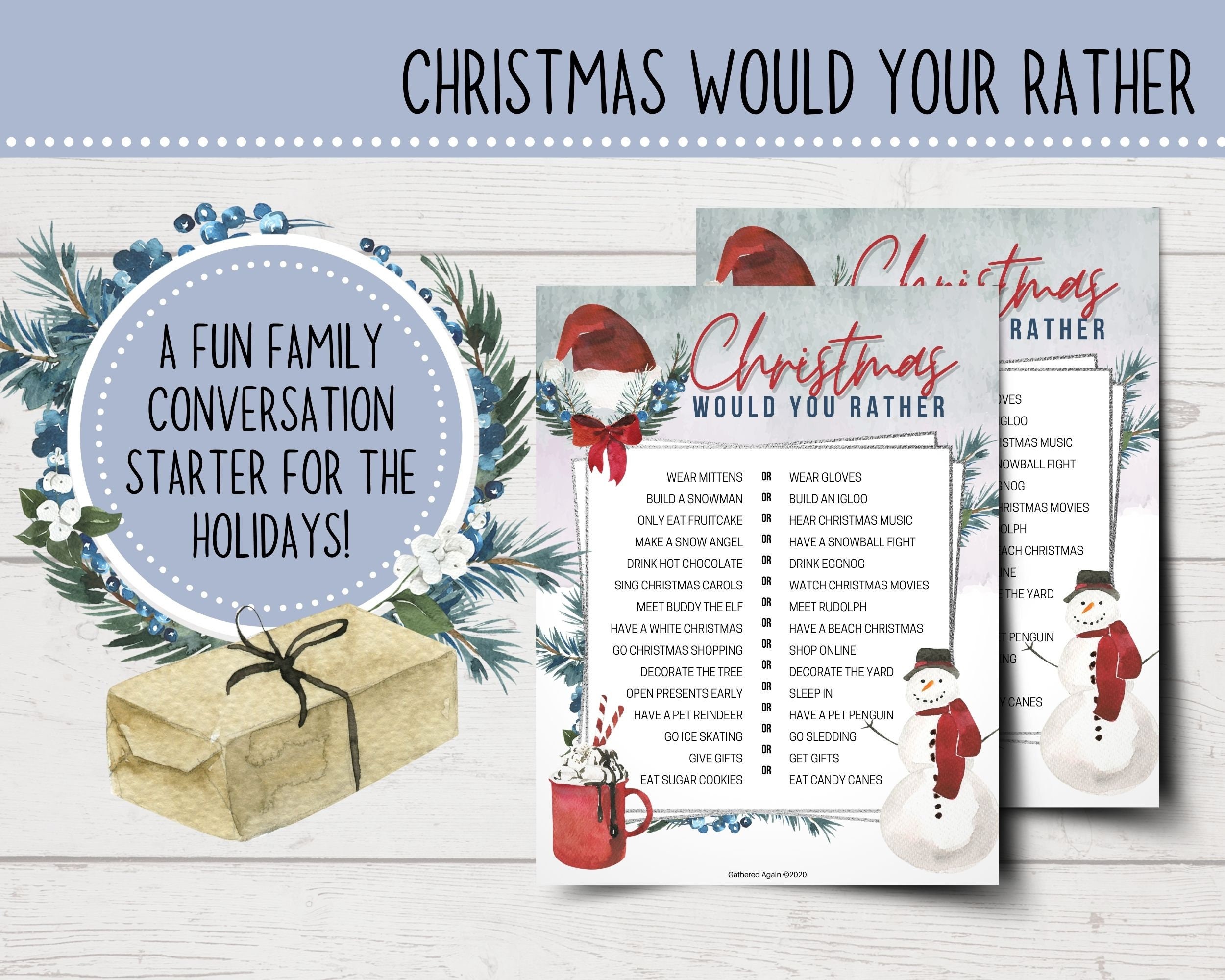 Christmas Would You Rather Game | Christmas Party Games | Christmas ...