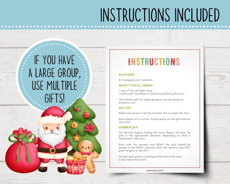 Christmas Left Right Story | Christmas Pass the Gift Game | Christmas ...