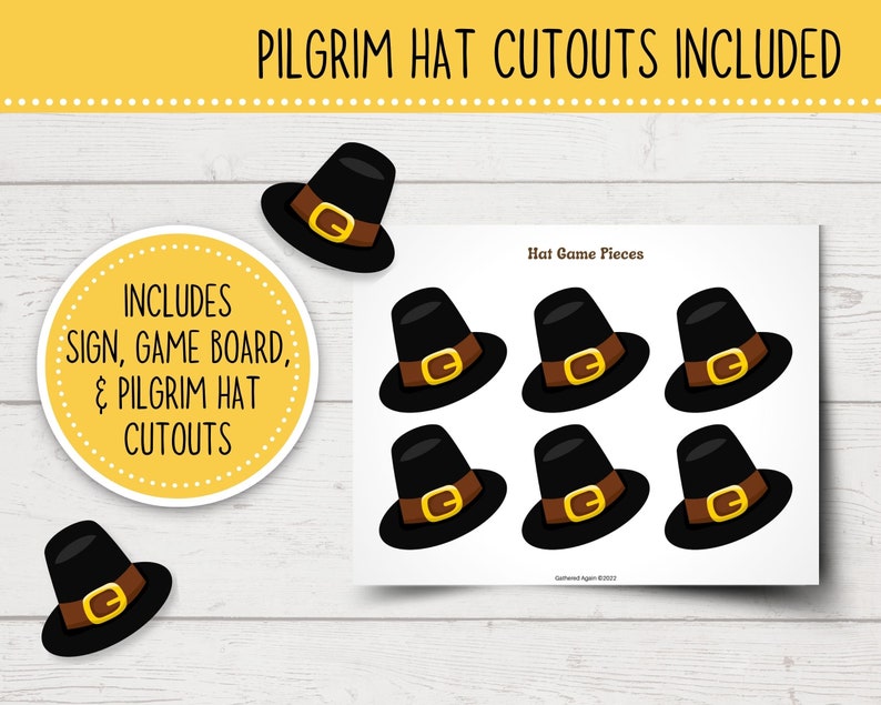 Printable Pin the Hat on the Turkey Party Game | Printable Thanksgiving ...
