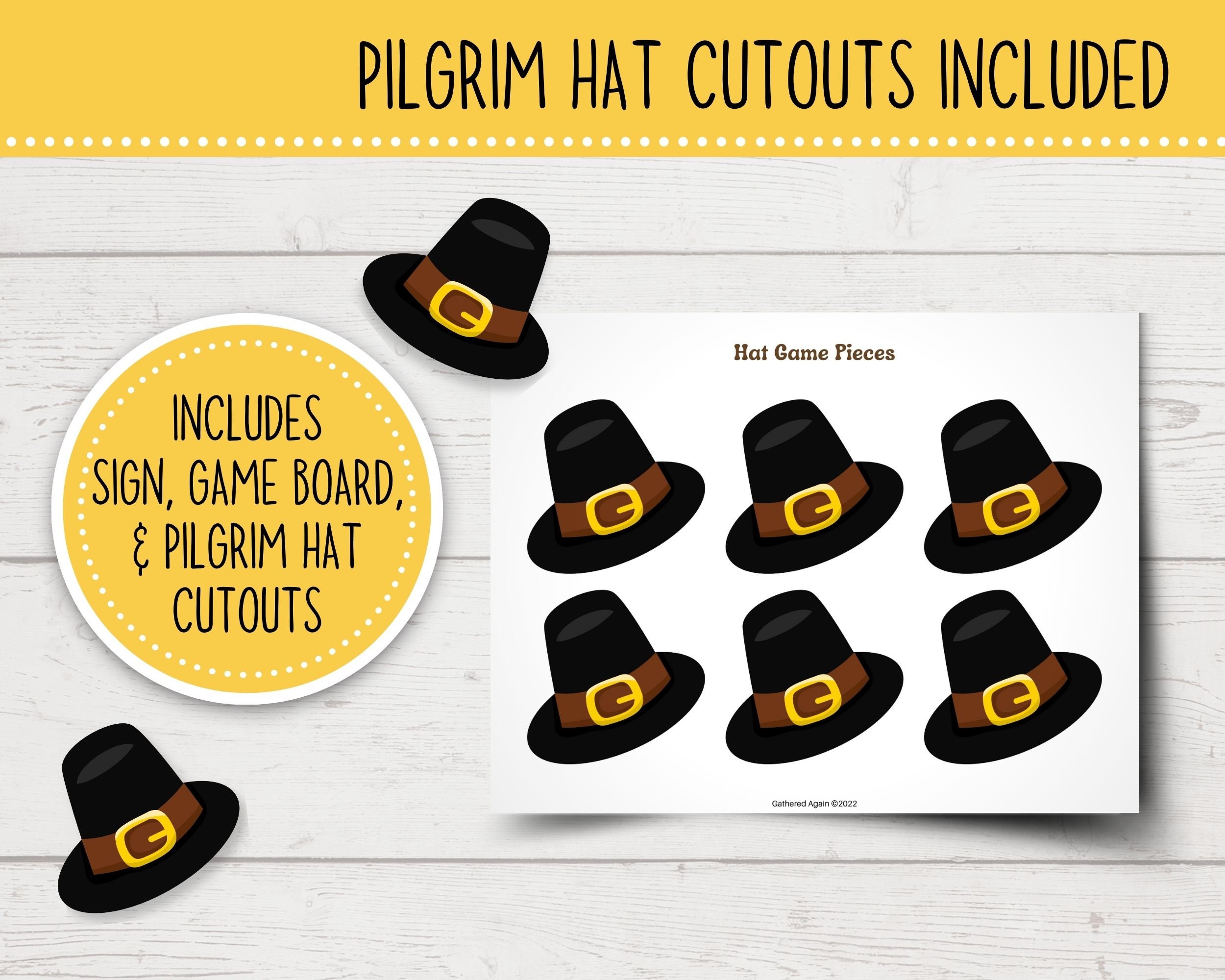 Printable Pin the Hat on the Turkey Party Game | Printable Thanksgiving ...