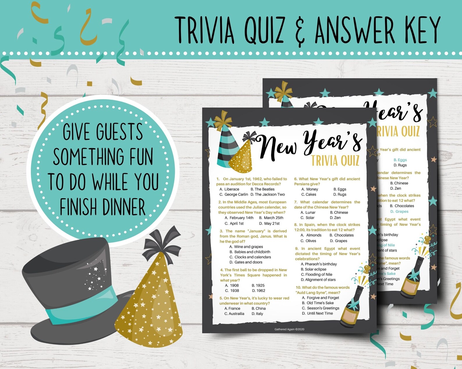 New Year's Trivia Quiz | New Year's Eve Trivia Questions | New Year's ...