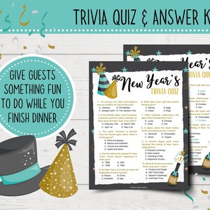 New Year's Trivia Quiz | New Year's Eve Trivia Questions | New Year's ...