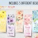 PRINTABLE | Floral Bible Verses Bookmarks | Watercolor Art Scripture ...