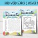 Aquarium Word Search Puzzles for Kids | Homeschool Lesson | Sea ...