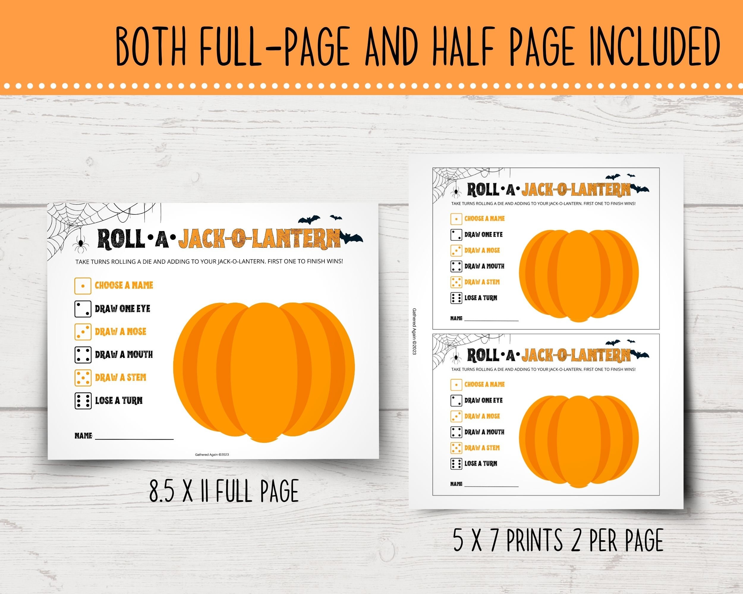 Roll-a-jack-o-lantern Dice Game | Halloween Dice Game | Roll-a-pumpkin ...