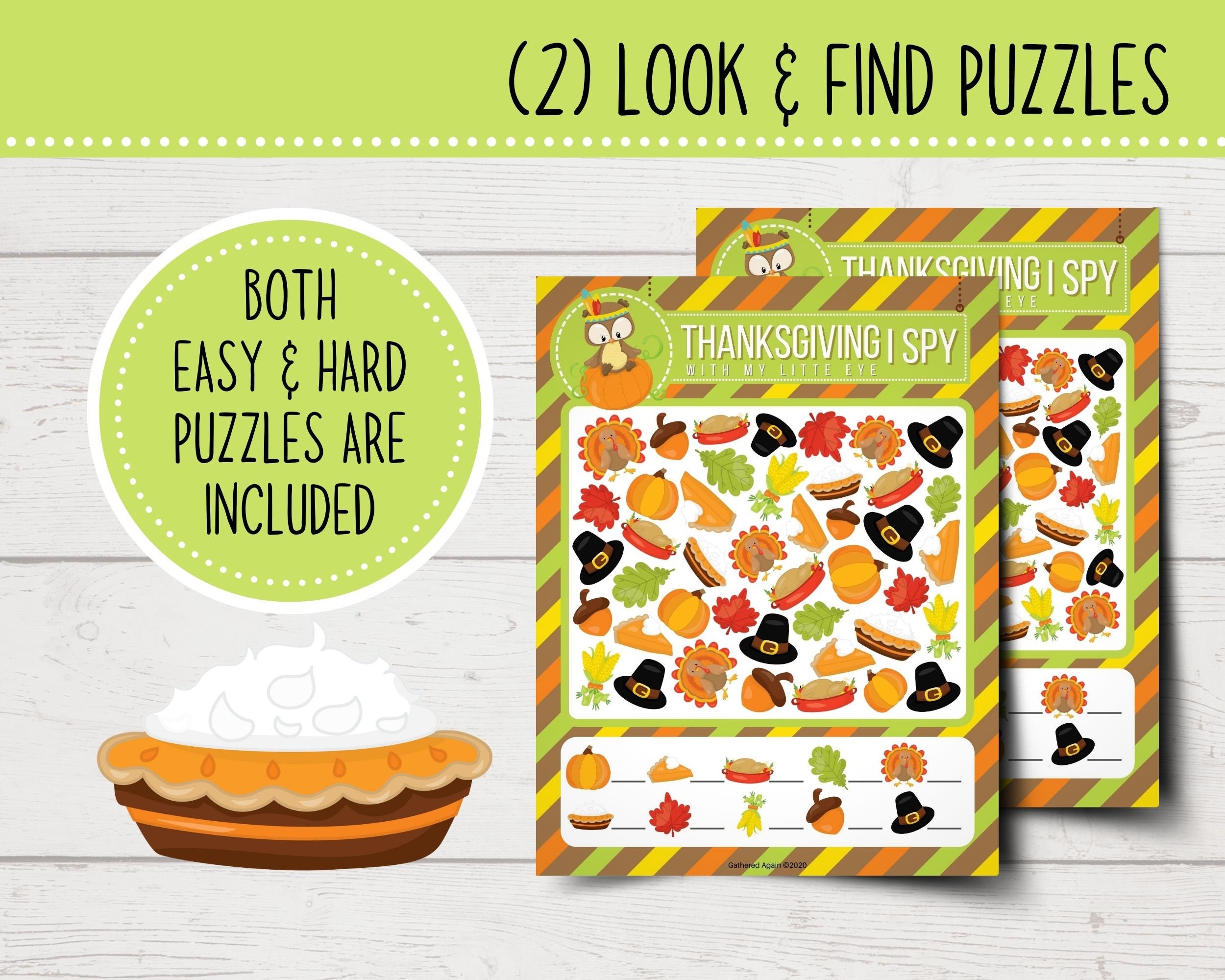 Thanksgiving I Spy for Kids Look and Find Thanksgiving | Etsy