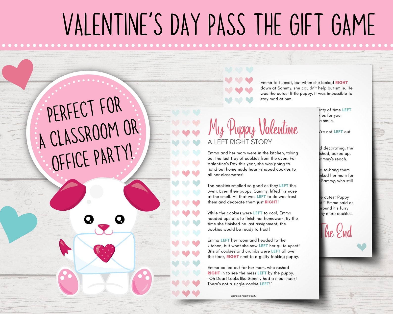 My Puppy Valentine Left Right Game | Valentine's Day Left Right Story ...