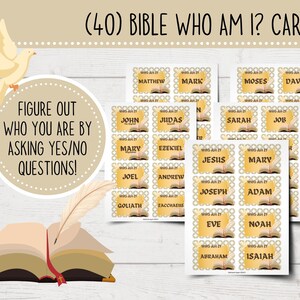 Who Am I Game - Bible Characters Edition | Printable Who Am I Cards ...