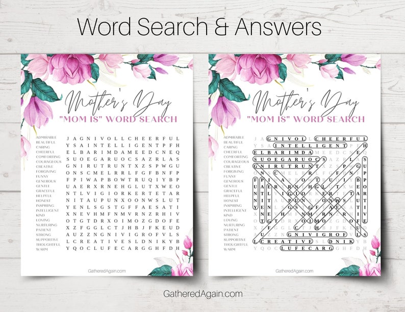 Mother's Day Puzzle Pack Floral Peony Roses Gifts - Etsy