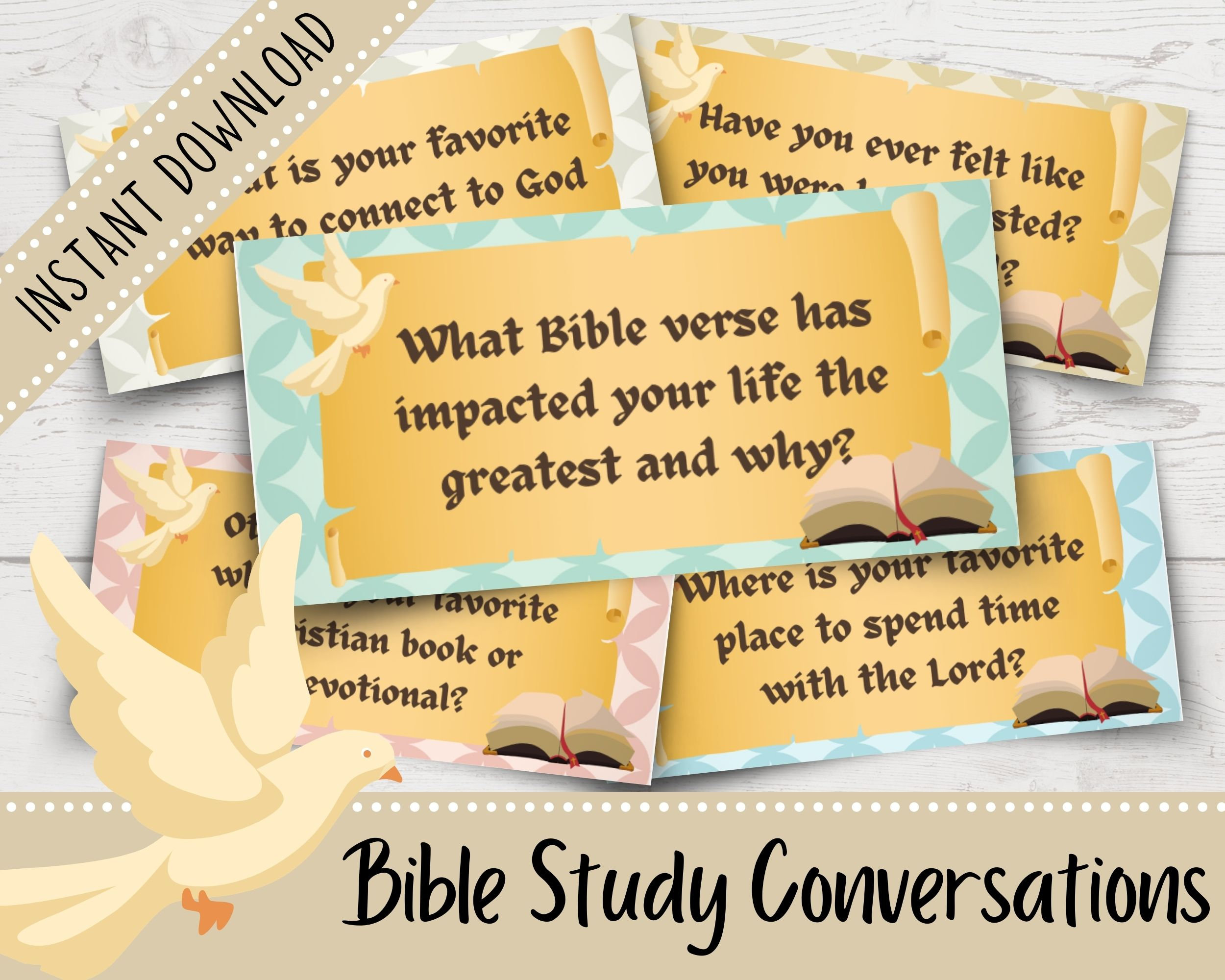 Bible Study Conversation Starters | Christian Prompts | Getting to Know ...
