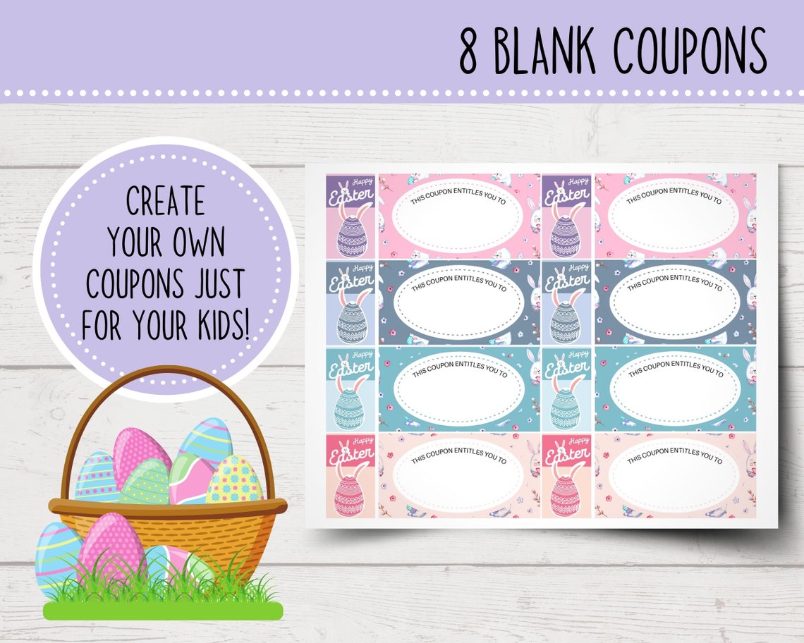 Easter Egg Filler Coupons for Kids | Easter Egg Fillers | Reward ...
