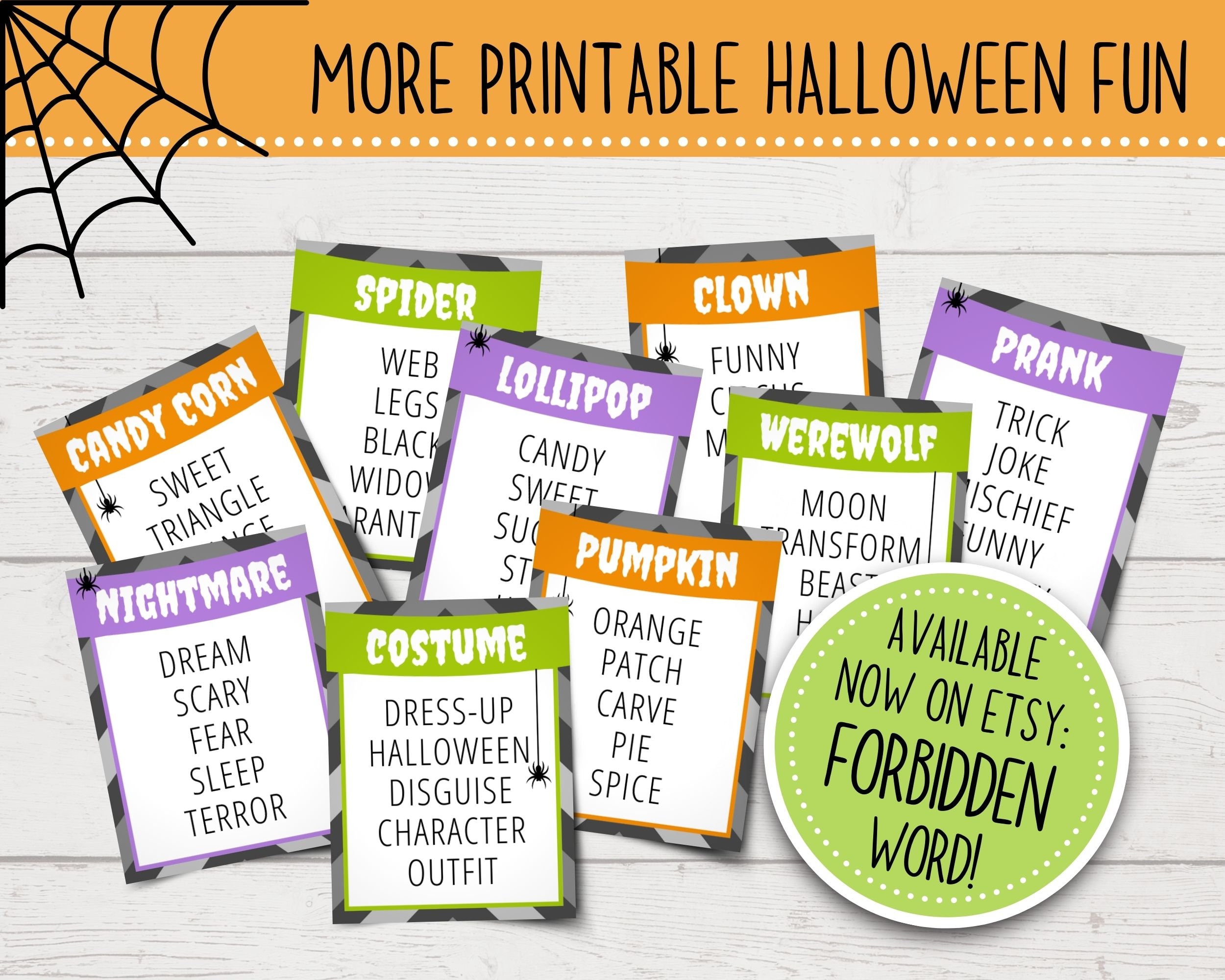 Printable Halloween Charades Game | Halloween Charades for Kids | Funny ...