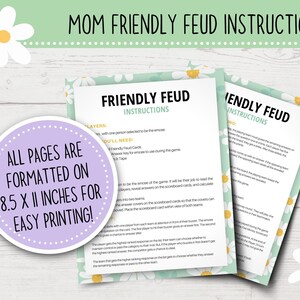 Mom-edition Friendly Feud Game | Mother's Day Family Feud Style Game ...