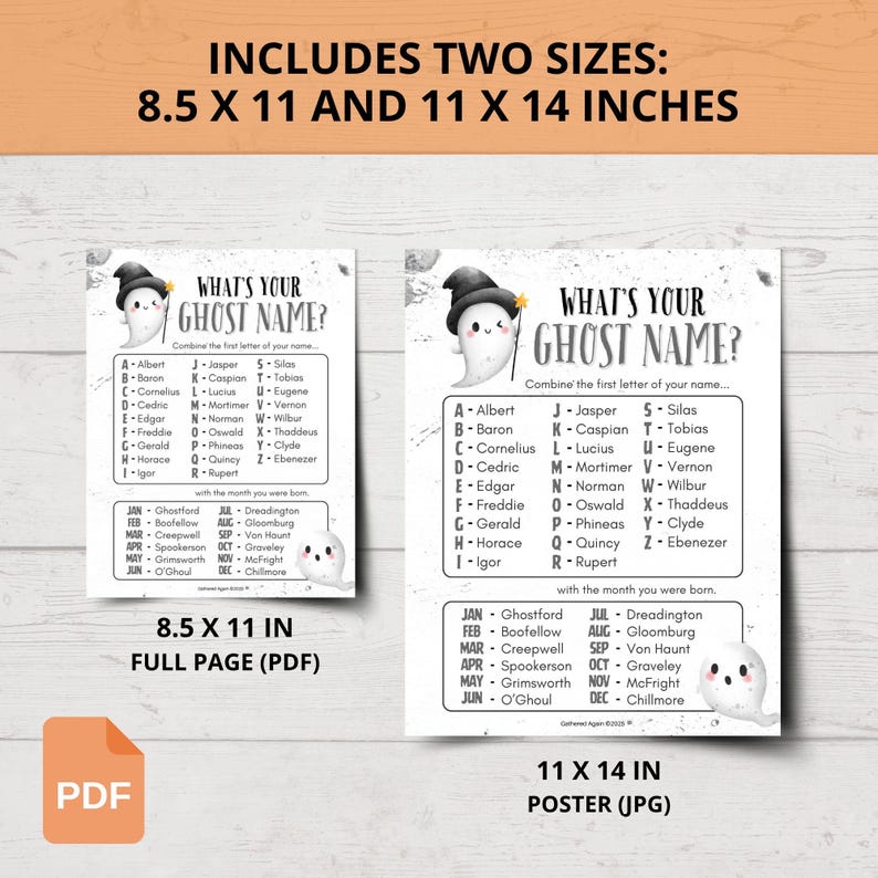 What's Your Ghost Name? | Printable Ghost Name Game | Funny Halloween ...