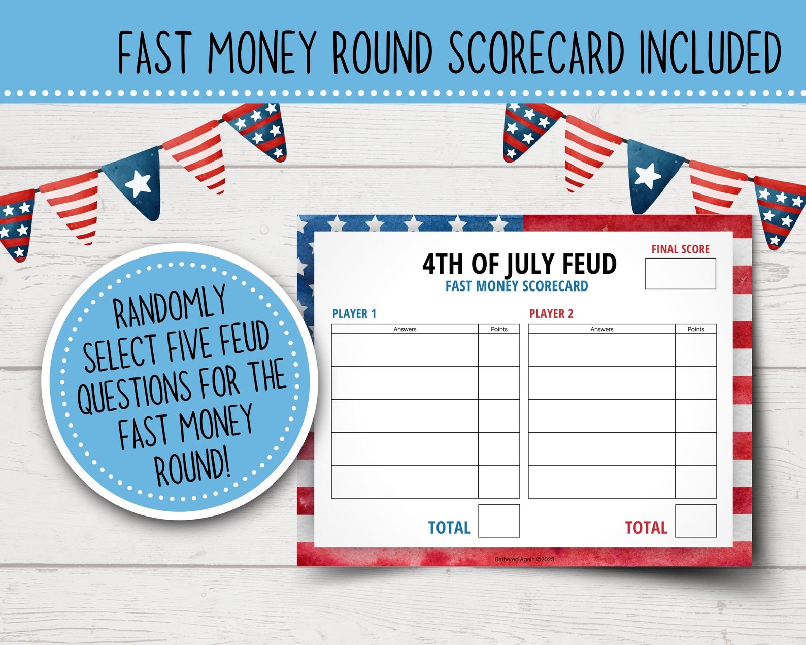 Printable 4th of July Feud Game | Independence Day Friendly Feud Game ...